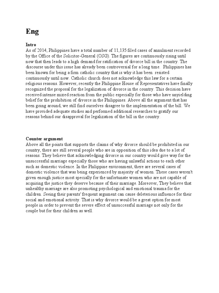 Intro and Counter Argument | PDF