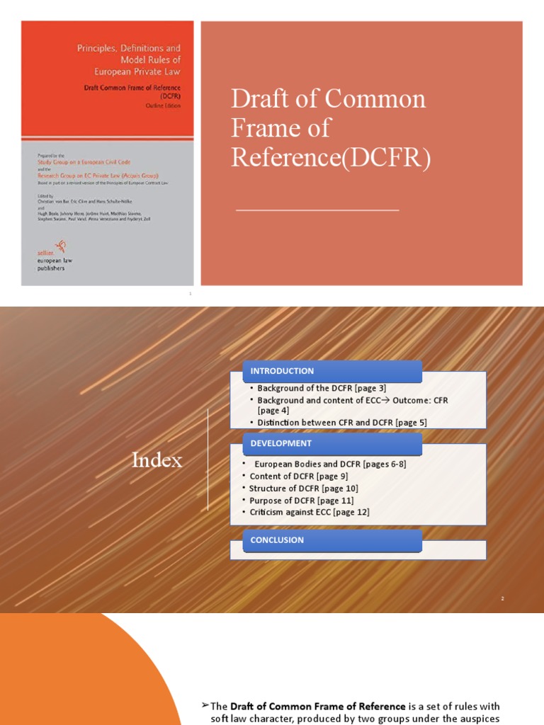 Draft of Common Frame of Reference (DCFR) | PDF | Ethical Principles ...