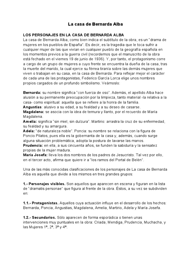 La Casa de Bernarda Alba | PDF