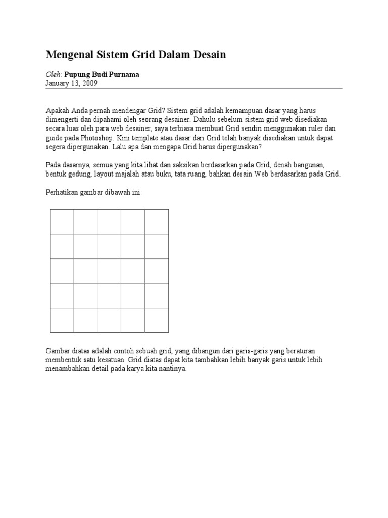 Mengenal Sistem Grid Dalam Desain | PDF | Komputer