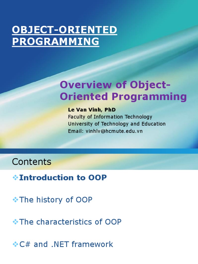 Chapter 1 - OOP Overview | PDF | Object Oriented Programming ... Chapter 1 - OOP Overview | PDF | Object Oriented Programming ...