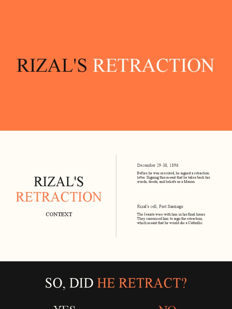 Retraction of Jose Rizal | PDF