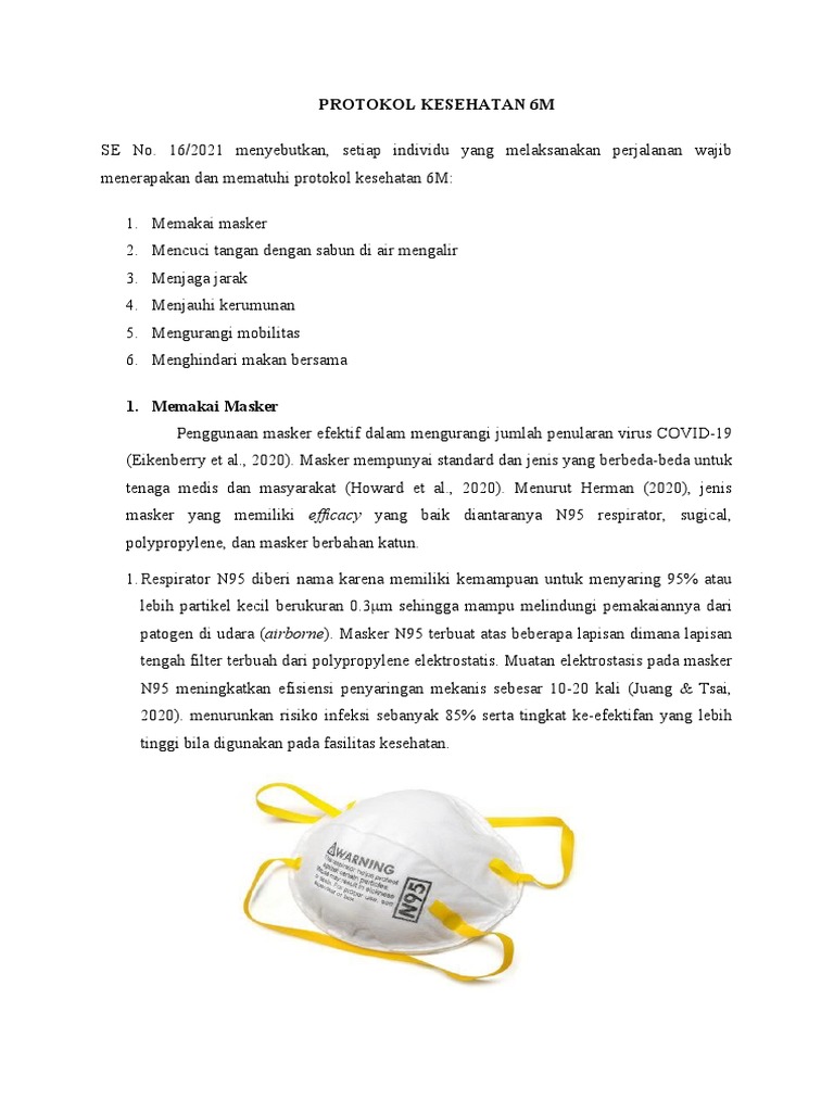 Panduan Protokol Kesehatan 6M | PDF