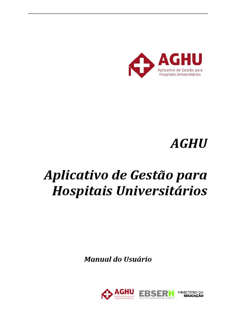 Manual AGHU Internação AGHUX | PDF | Janela (informática) | Hospital