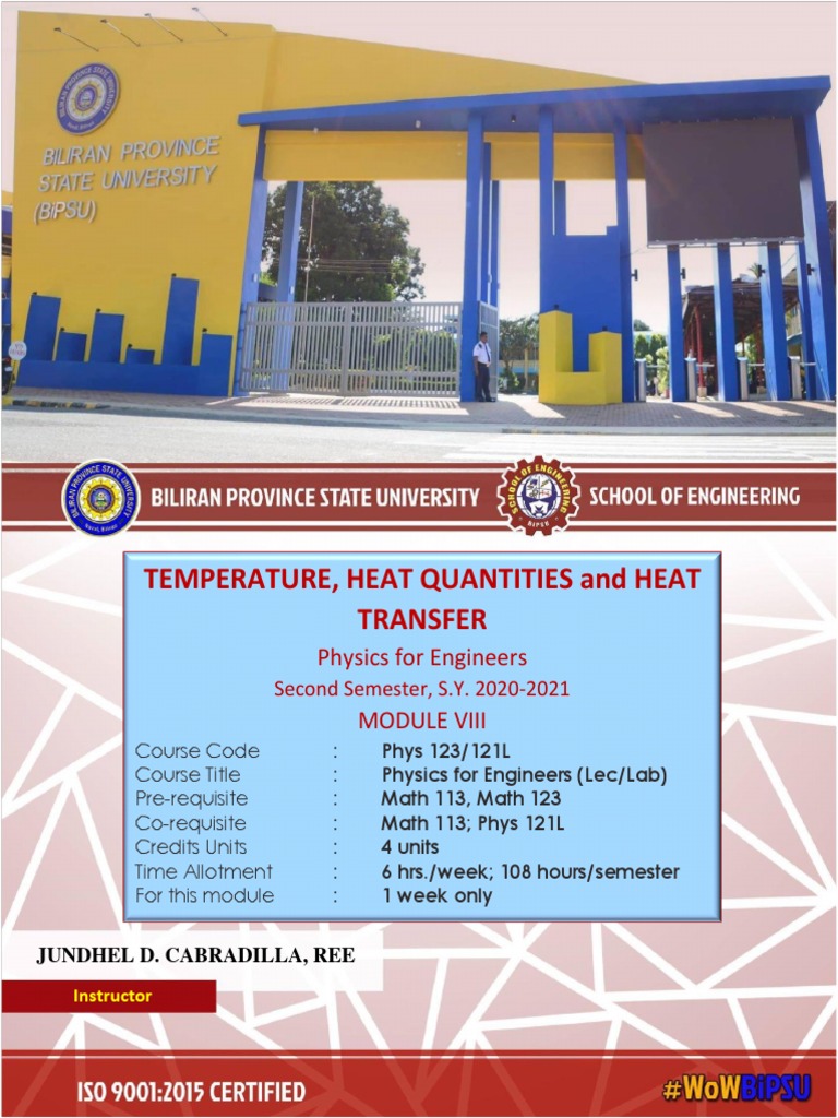 Module 8 - Temperature, Heat Quantities and Heat Transfer | Download ...