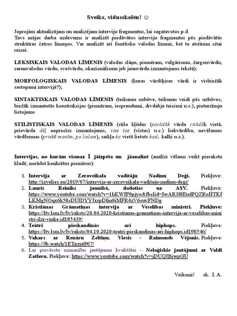 Interviju Analīze | PDF