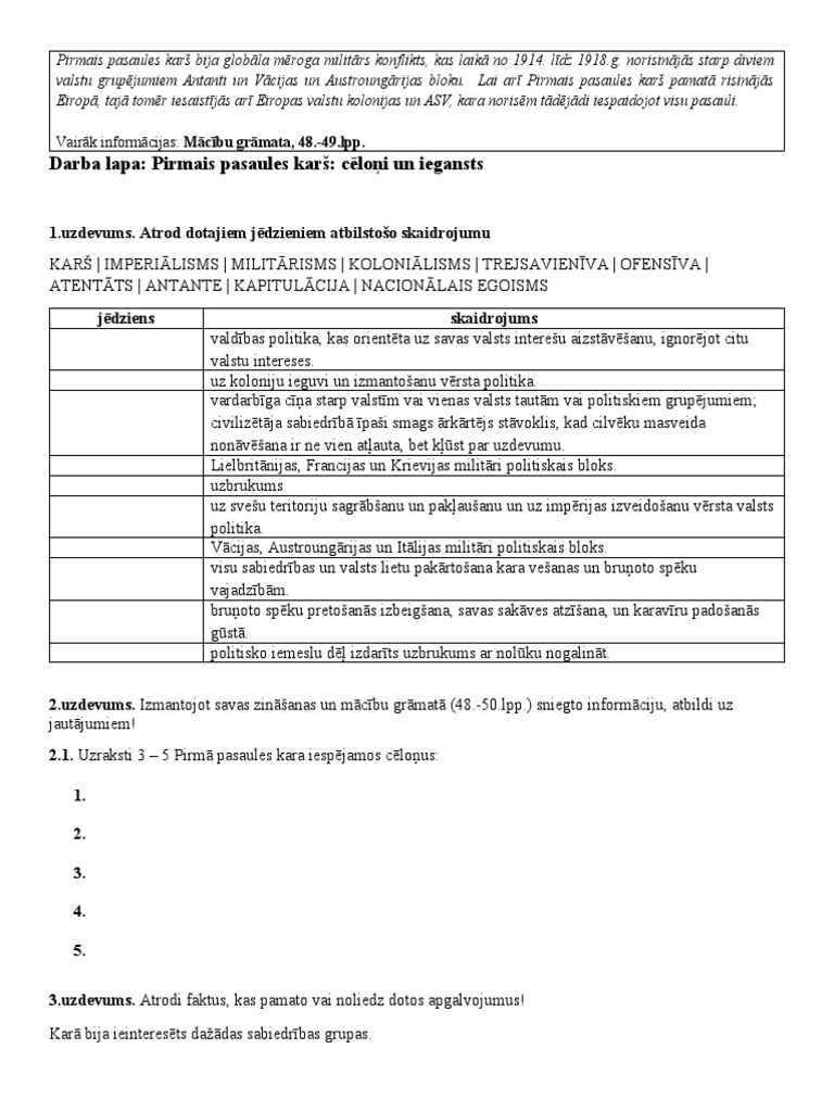 Darba Lapa 12 Klase | PDF