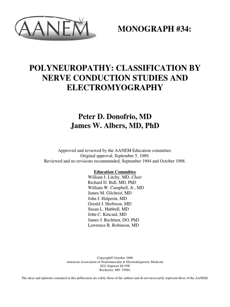 34 - Polyneuropathy Classification by NCS and EMG | PDF | Peripheral ...