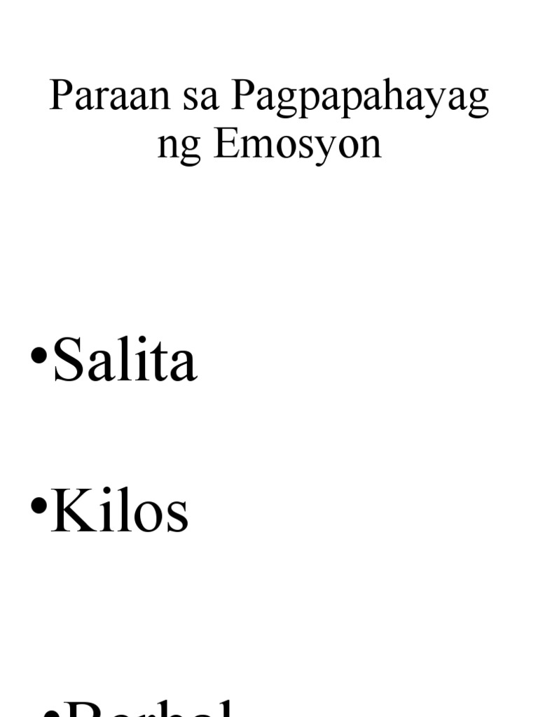 FILIPINO 9 Paraan Sa Pagpapahayag NG Emosyon | PDF