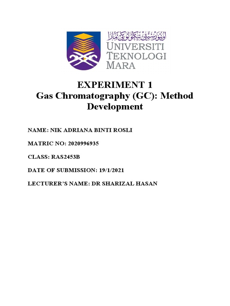 Lab Report Chm510 Final (All Reports) | PDF | High Performance Liquid Chromatography ...