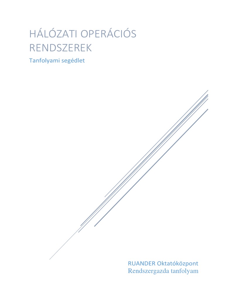 Hálózati operációs rendszerek tankönyv | PDF
