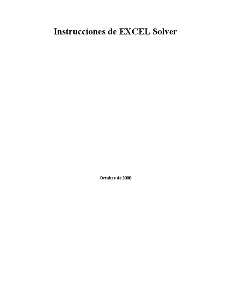 Ejercicio 2 Solver | PDF