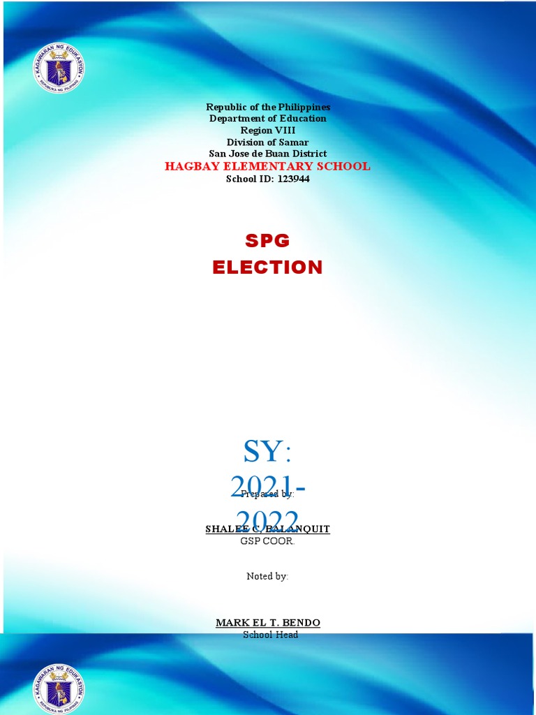 SPG Election: Hagbay Elementary School | PDF