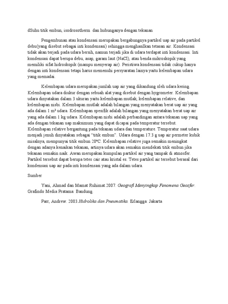 Suhu Titik Embun | PDF