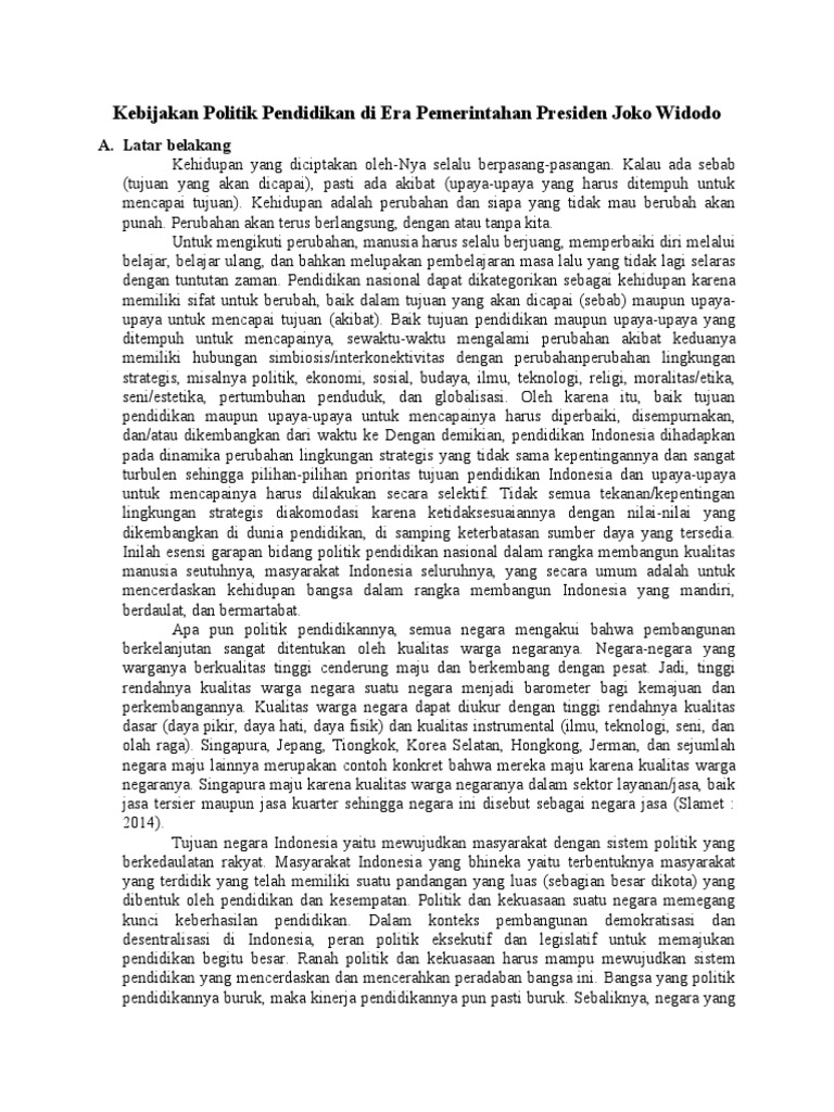 Paper Kebijakan Politik Indonesia | PDF