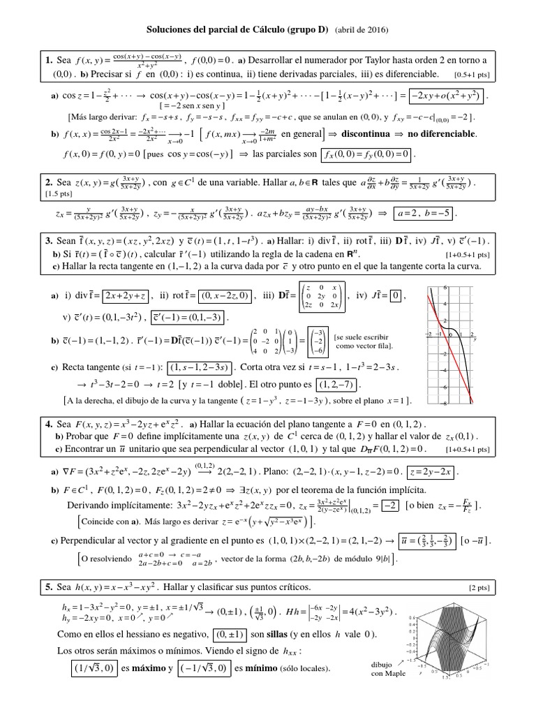 Solucionario Calculo de Varias Variables 2 | PDF | Tangente | Geometria ...