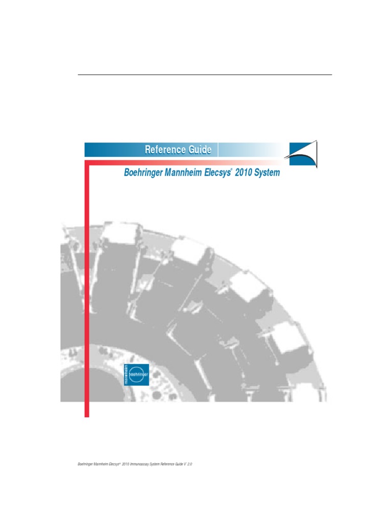 Elecsys 2010 Reference Guide | PDF | Assay | Barcode