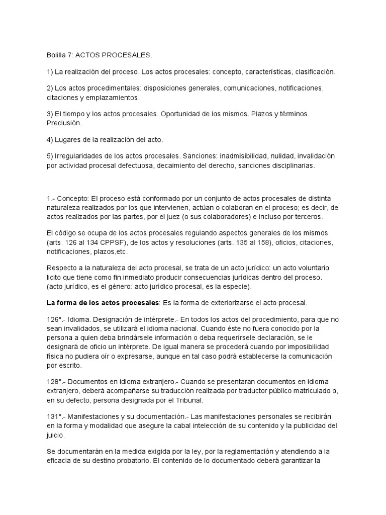 Actos Procesales y Procedimentales | PDF | Ley procesal | Mandato