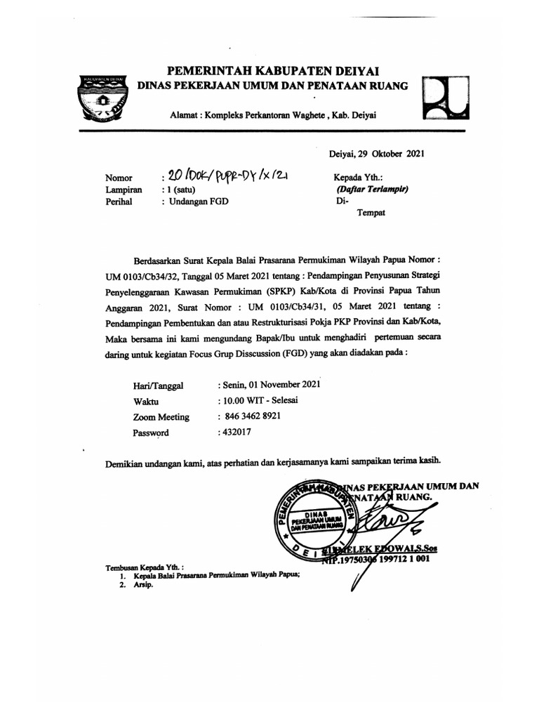 Undangan FGD | PDF