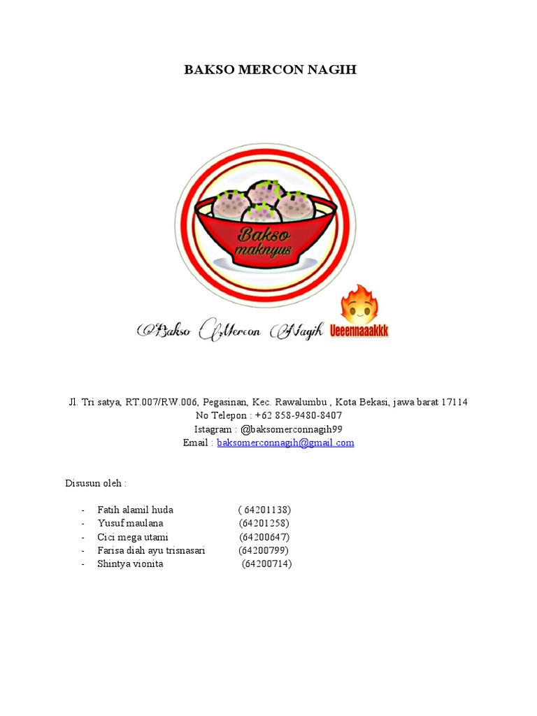 Bakso Mercon Nagih: Baksomerconnagih | PDF