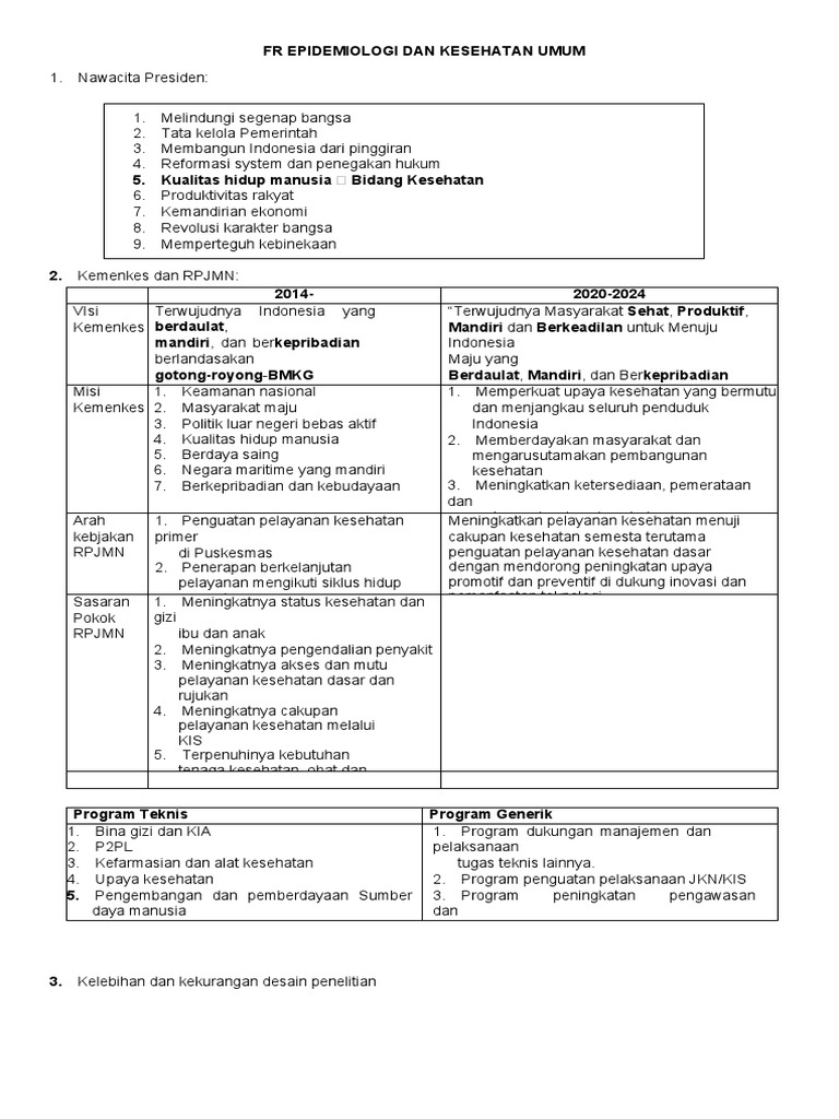 FR Epid Dan Kesehatan Umum | PDF