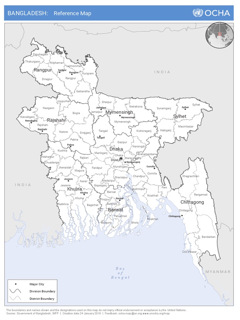 BGD Reference Map 190124 | PDF | Bangladesh