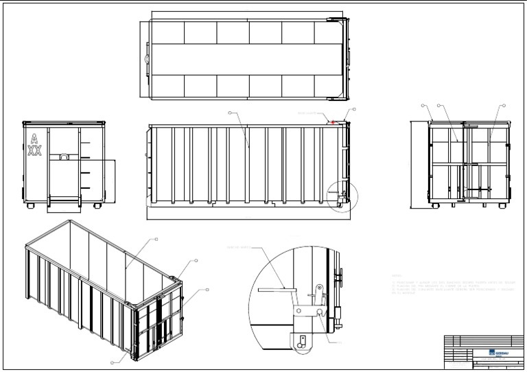 Plano de Montaje Completo Volco y Puerta 36m3 | PDF