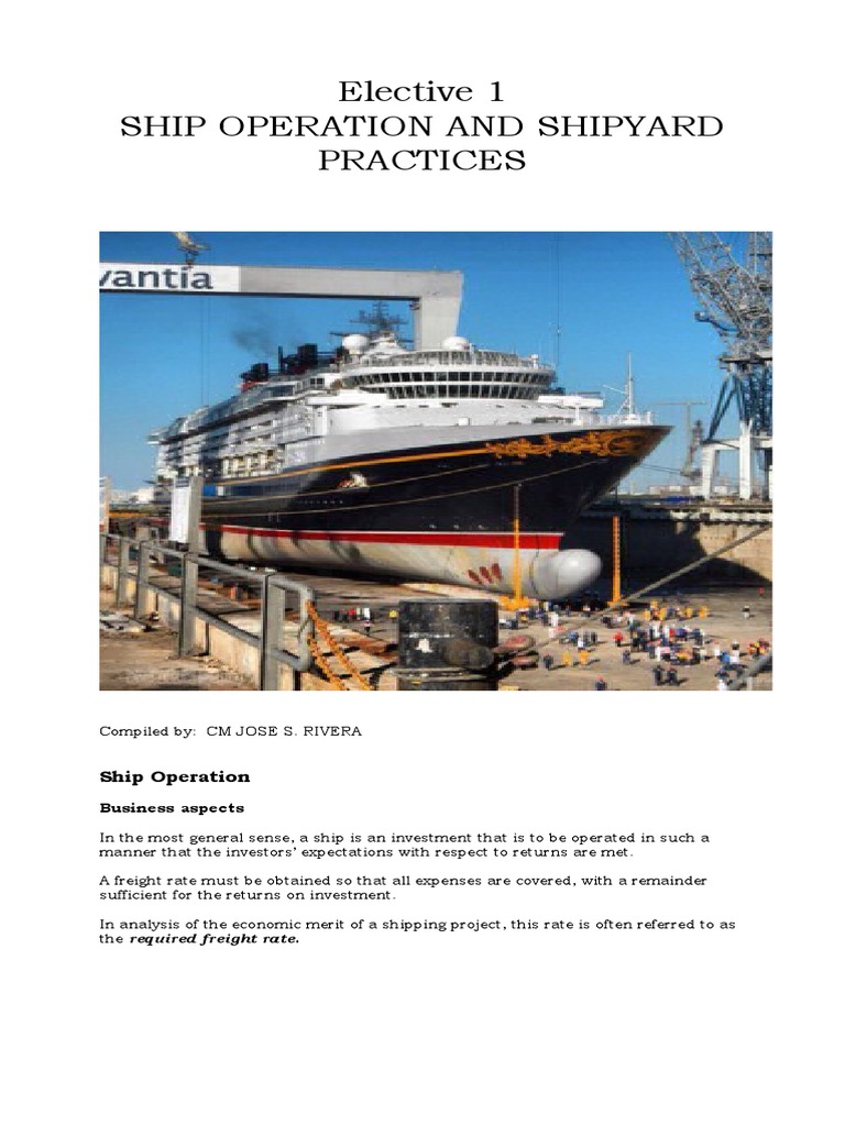Elective 1 Module 1 | PDF | Cargo | Ships