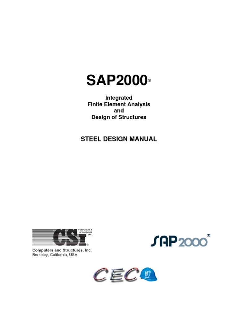 SAP Manual Handbook | PDF | Buckling | Bending