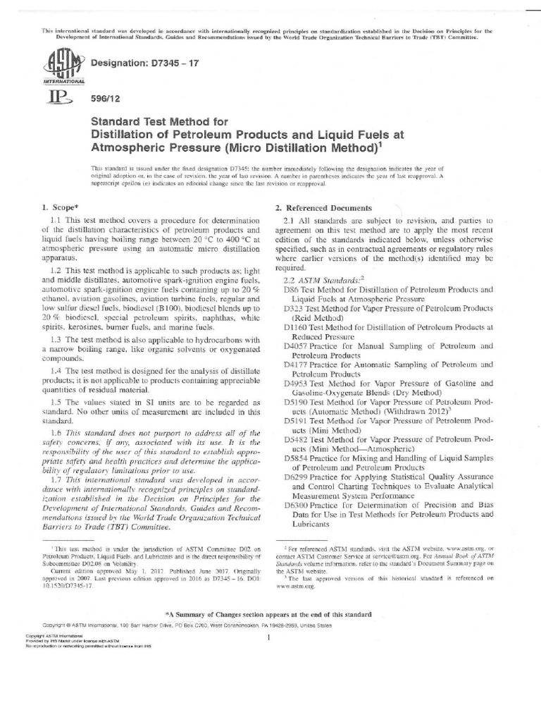 Astm D7345 | PDF