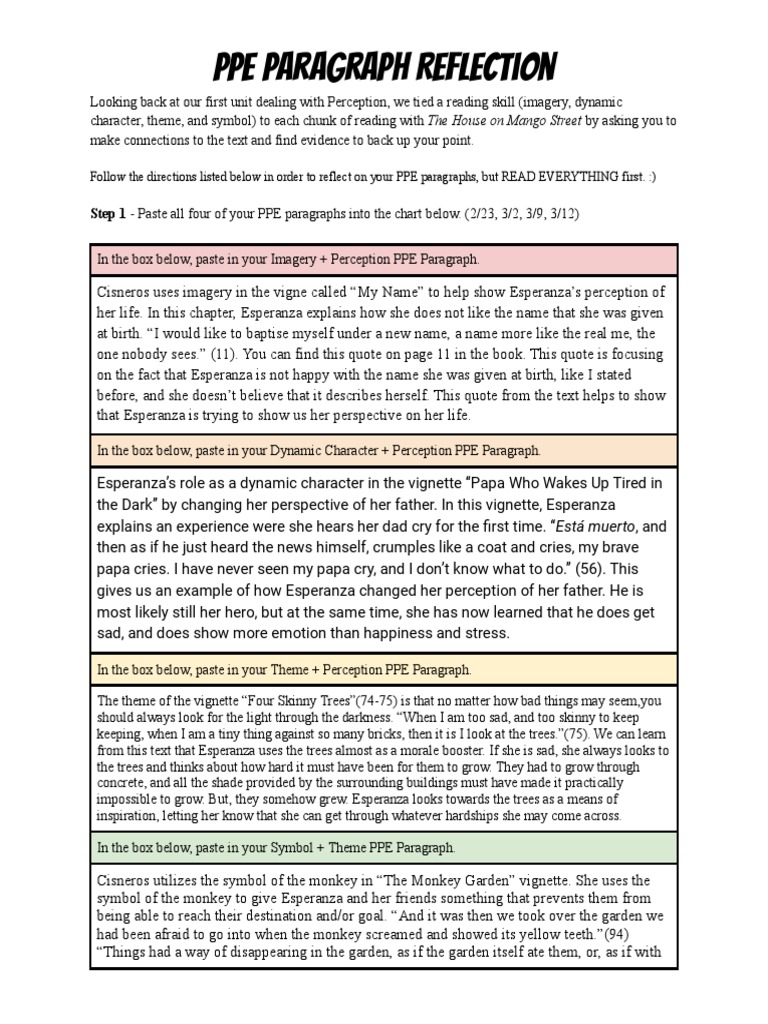 Gabe Olszak - Ppe Paragraph Reflection - 10508235 | PDF | Rubric ...