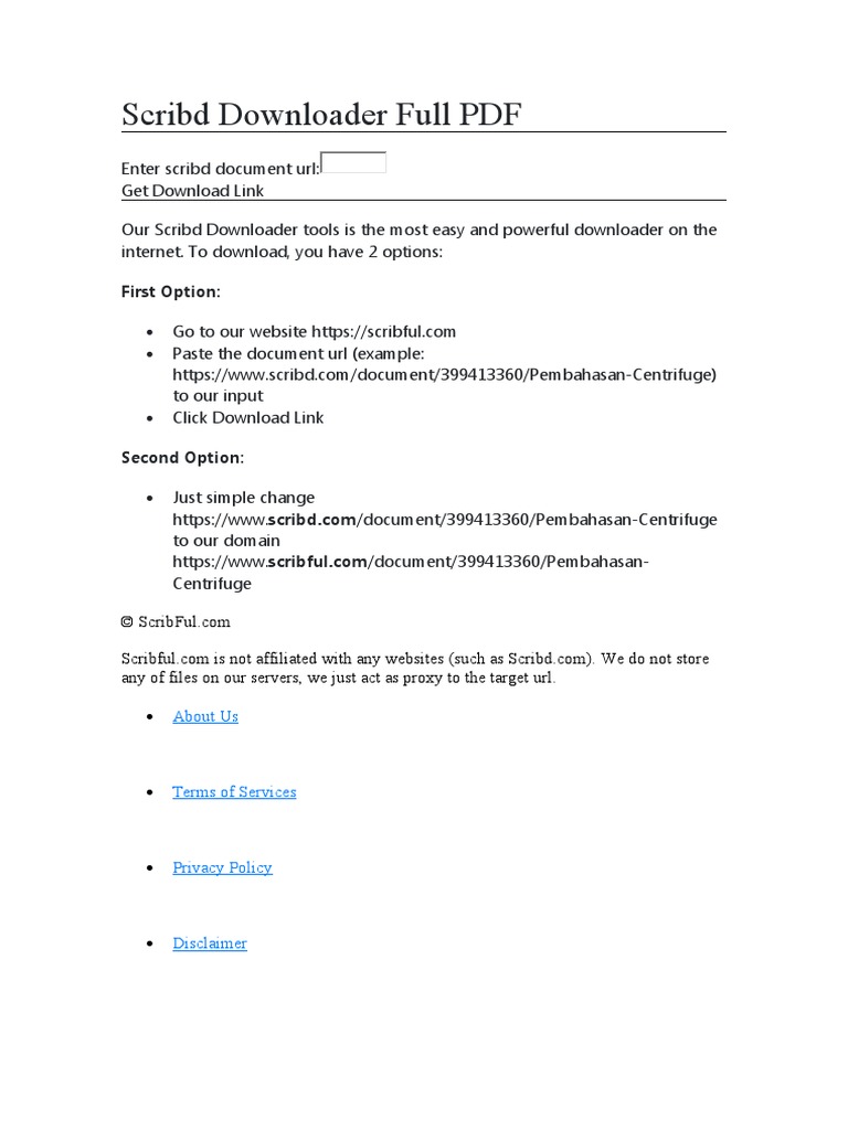 Scribd Downloader Full PDF | PDF