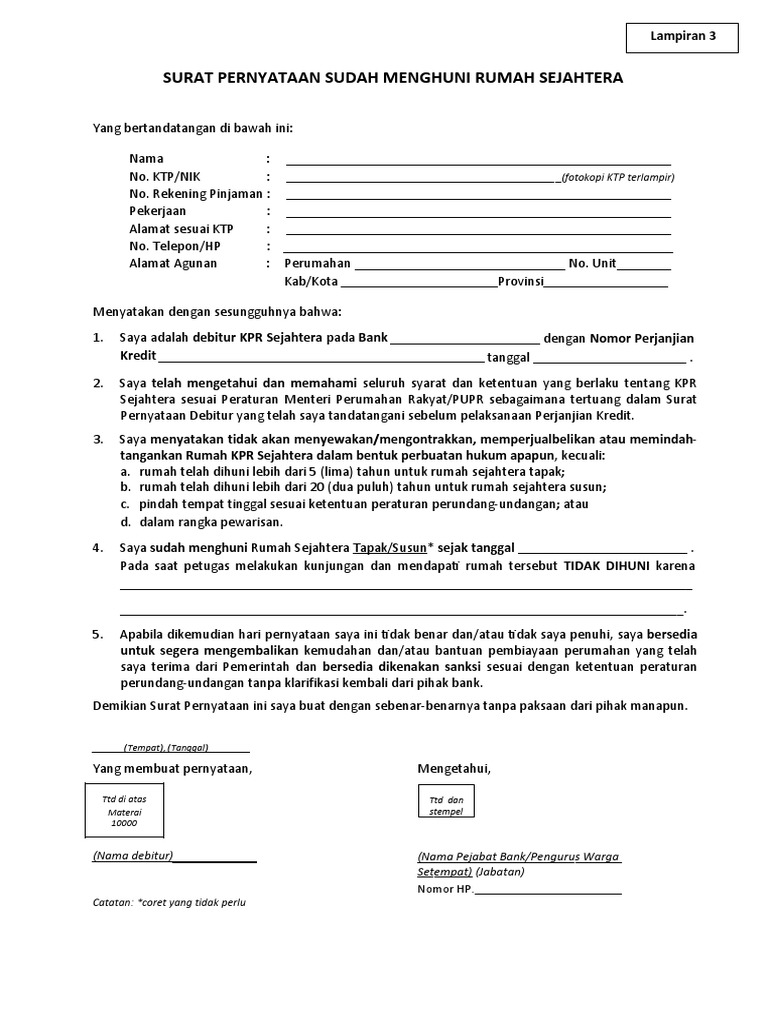 L3 - SP Debitur TL Hasil Pemantauan | PDF