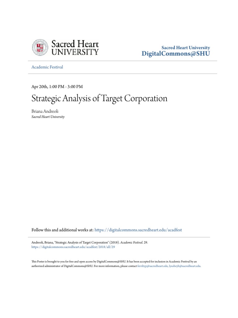 Strategic Analysis of Target Corporation: Digitalcommons@Shu | PDF ...