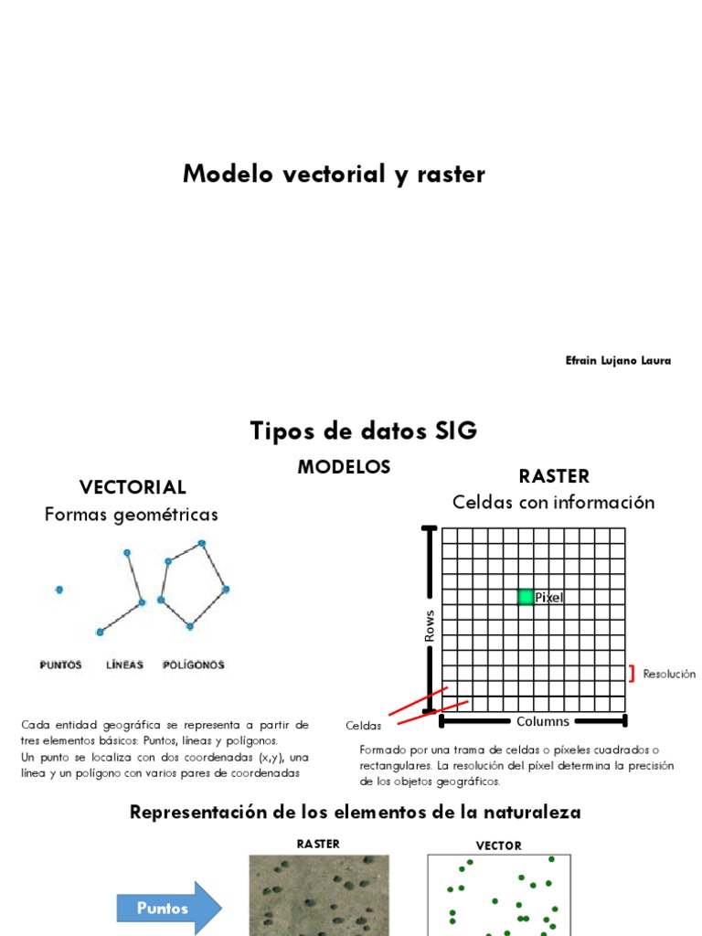 2 - Modelo Vectorial y Raster | PDF | Sistema de información geográfica ...