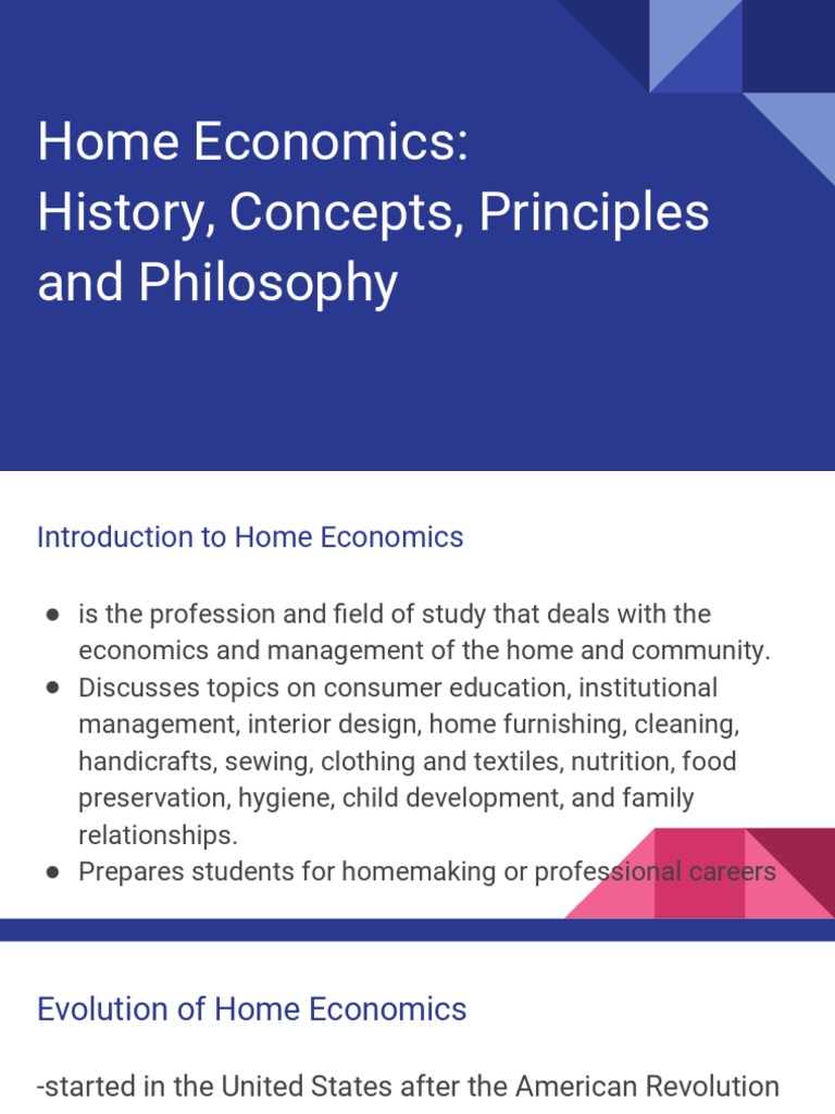 History and Evolution of Home Economics | PDF