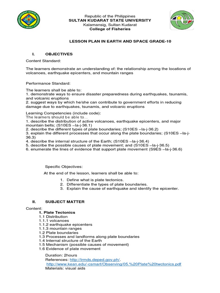 Understanding Plate Tectonics: A Lesson Plan on Earth's Moving Plates ...