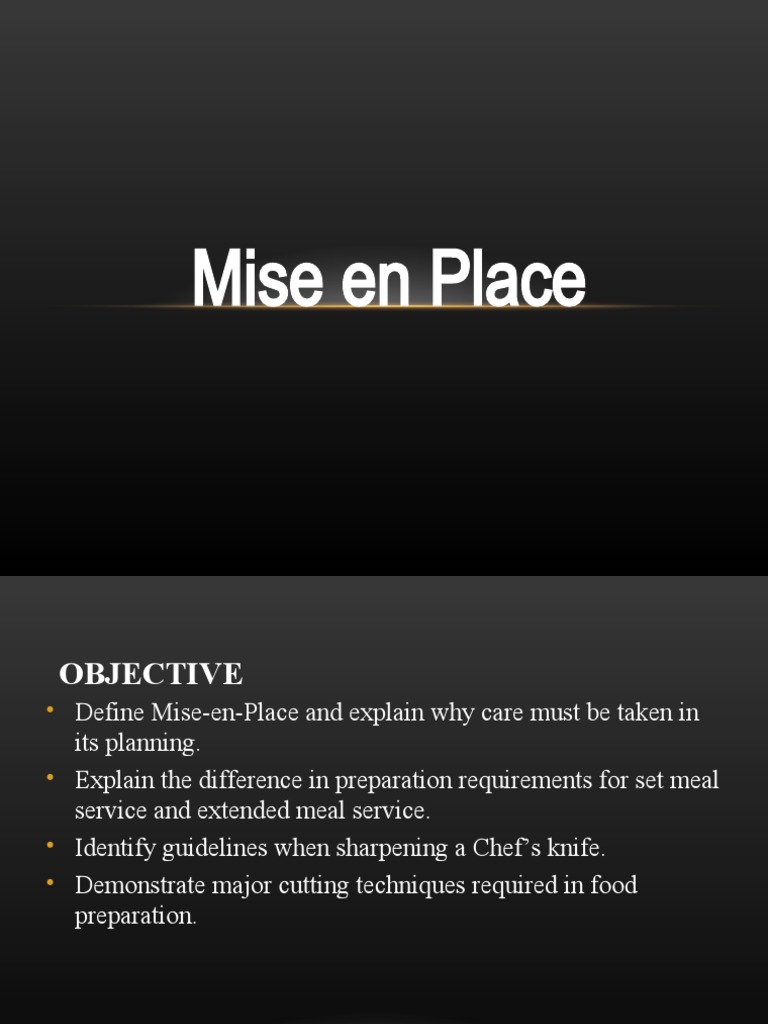 Mise-En Place | PDF | Knife | Blade