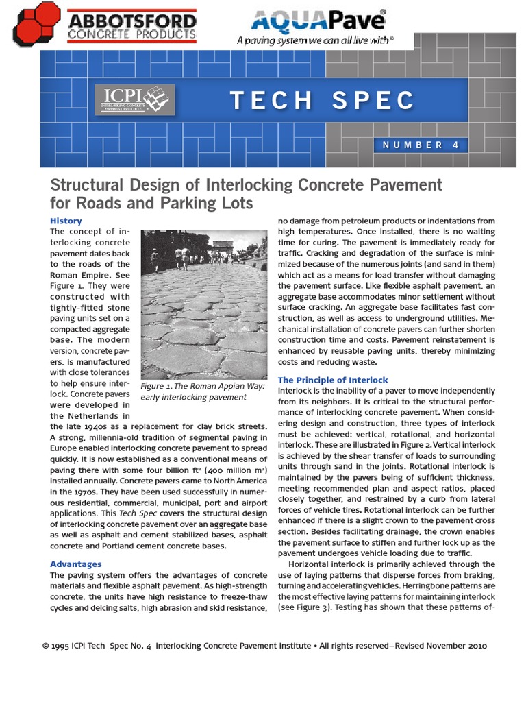 Tech Spec: Structural Design of Interlocking Concrete Pavement For ...