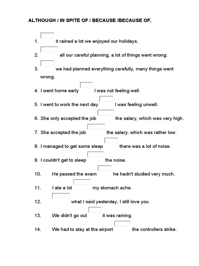 Using Although and However in Sentences | PDF