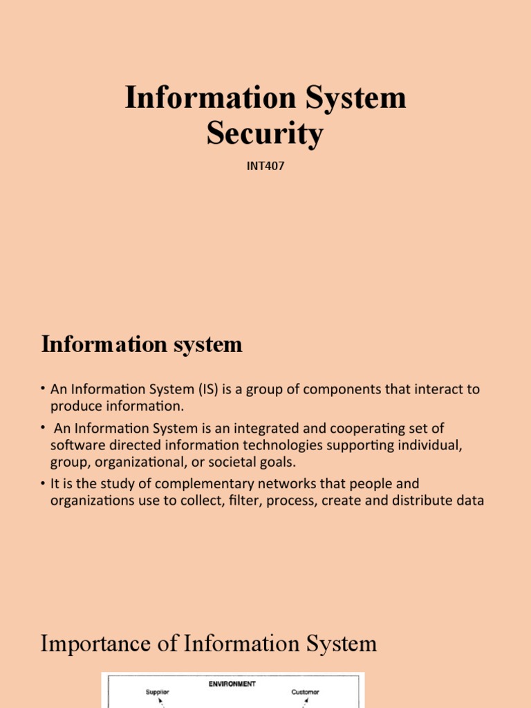 Information System Security | PDF | Classified Information ...