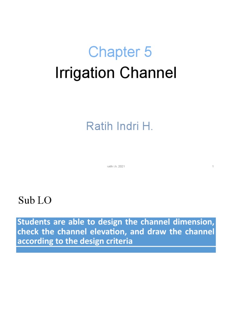 IRI Chapter 5 Irrigation Channel | PDF | Continuum Mechanics | Economic ...