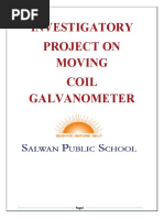 Investigatory Project On Moving Coil Galvanometer: Submitted By: Name ...