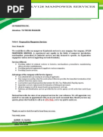 Manpower Supply Proposal Format | PDF | Outsourcing | Consultant
