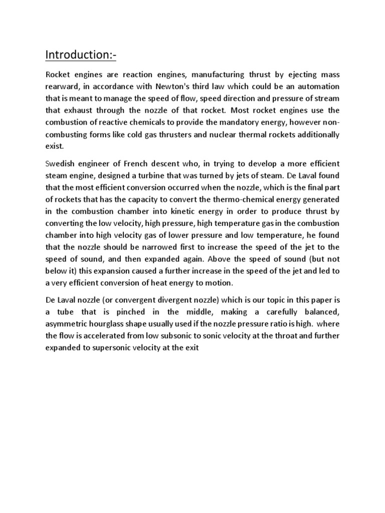 Nozzles | PDF | Rocket Engine | Applied And Interdisciplinary Physics