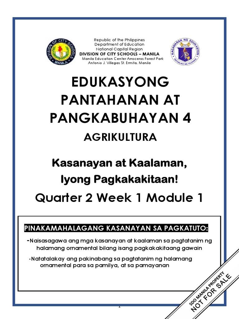 EPP 4 - Q2 - W1 - Mod1 | PDF