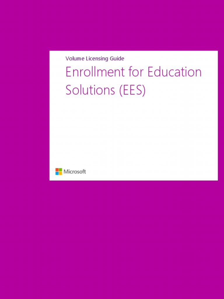 Enrollment For Education Solutions Licensing Guide | PDF | Office 365 ...