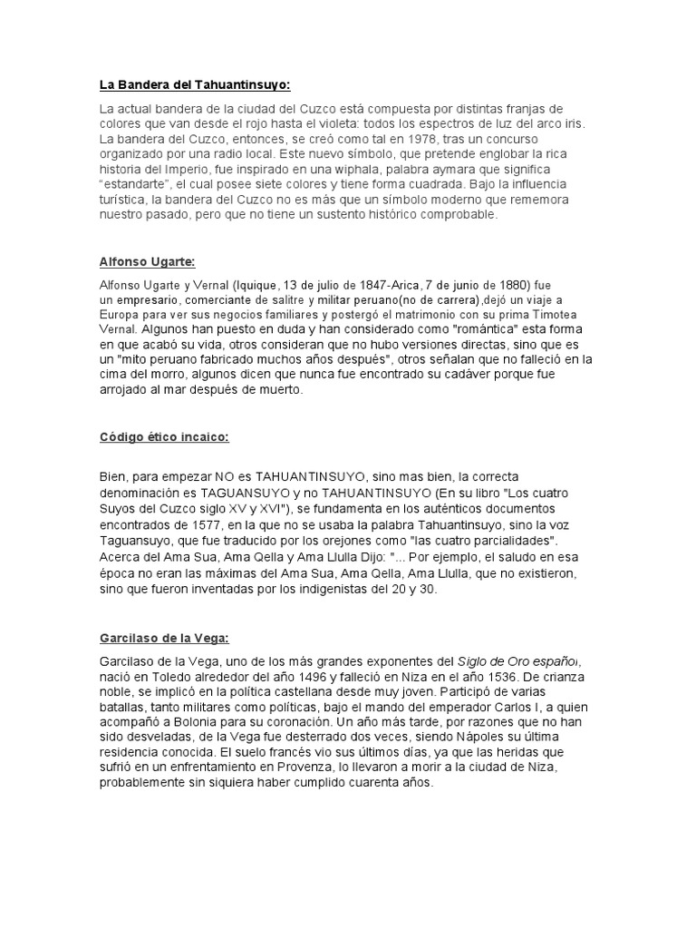 La Bandera Del Tahuantinsuyo | PDF | Imperio Inca