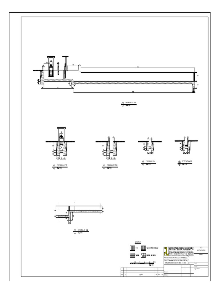 POT MEMANJANG & MELINTANG INTAKE BENDUNG NEBE-Model | PDF
