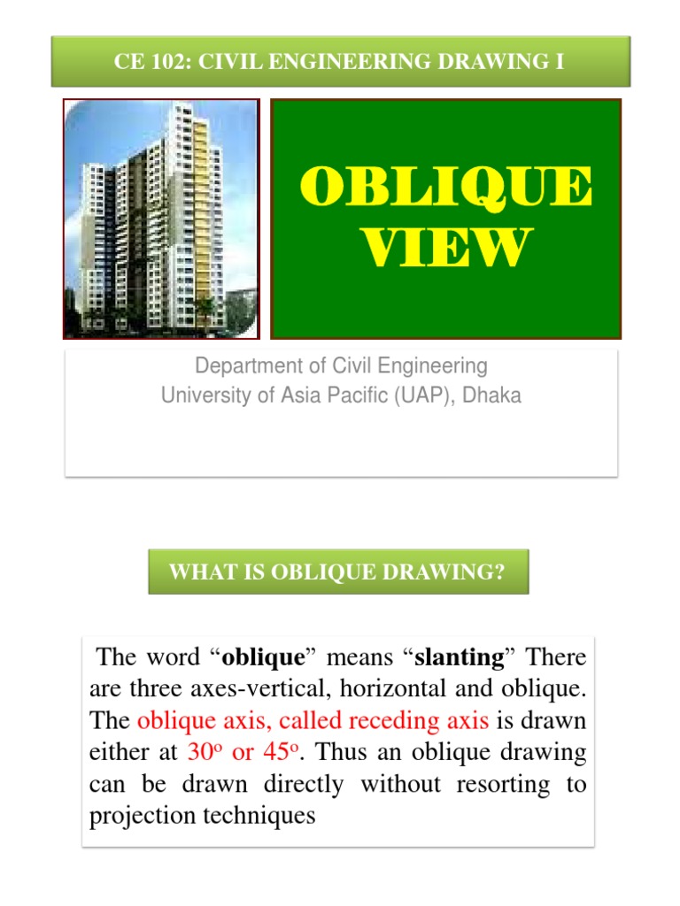 6 Chapter - 7 (Oblique View) | PDF | Technical Drawing | Computer Graphics